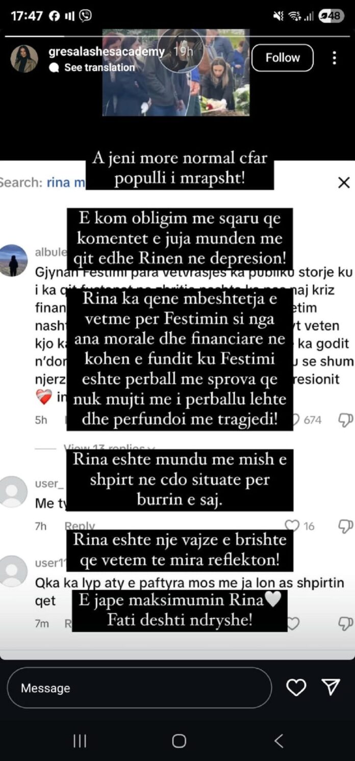 Reagon ashpër shoqja e Rinës, zbulon detaje të reja në raport me Festimin!